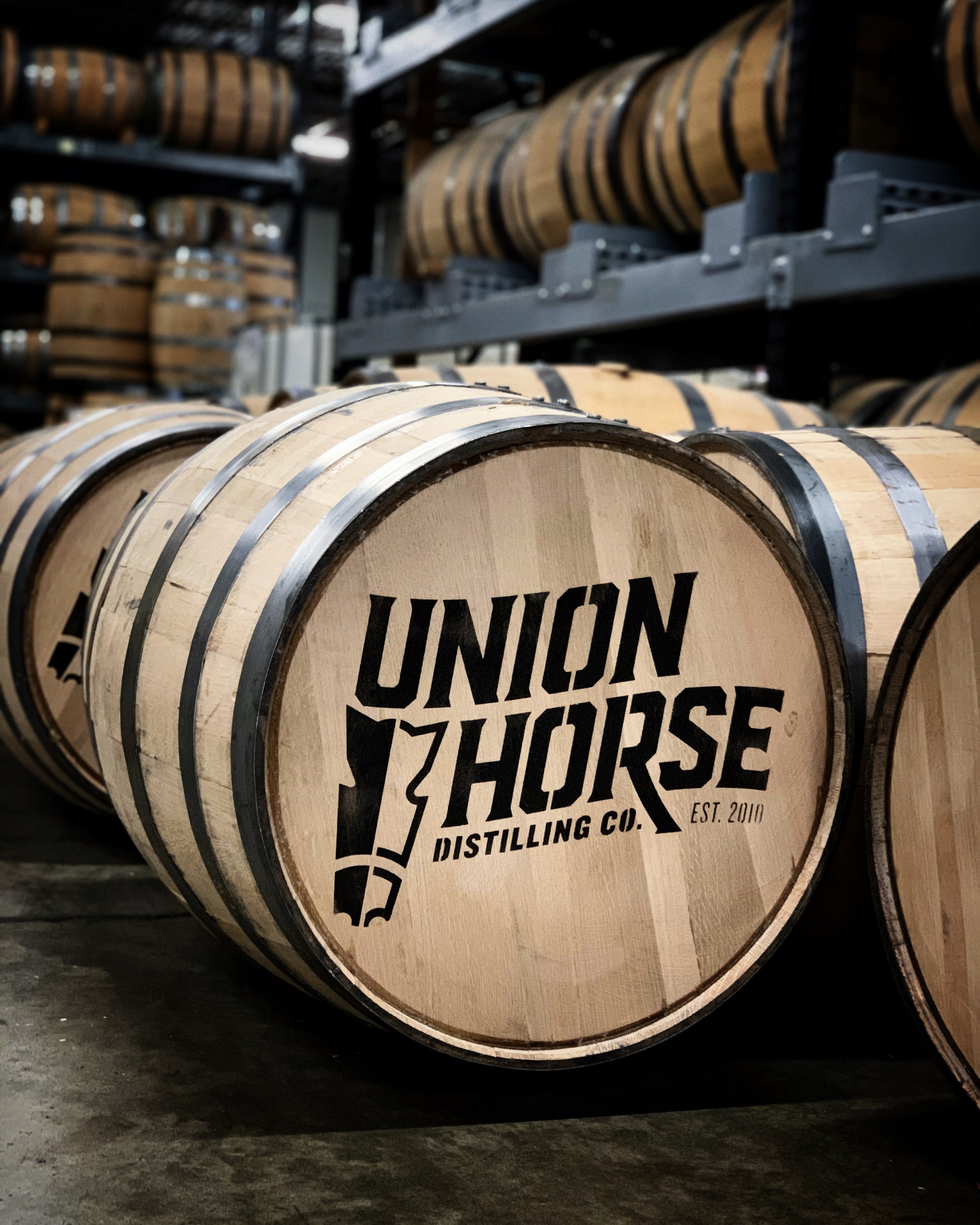 Union Horse Used Whiskey Barrel 53 Gallons | Union Horse Distilling Co.
